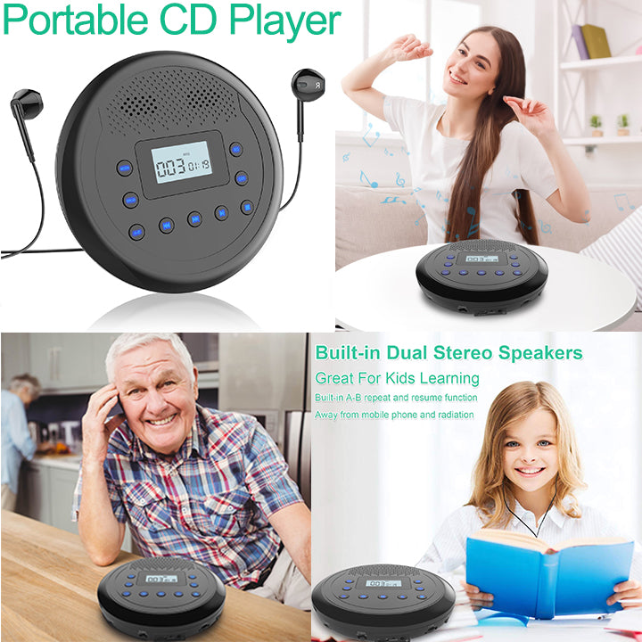CD Player Portable, MONODEAL MD-109 Rechargeable Portable CD Player wi ...