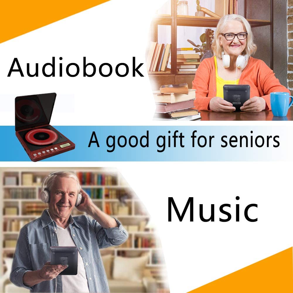 Portable CD Player with Headphones, Monodeal Compact Design CD Player ...