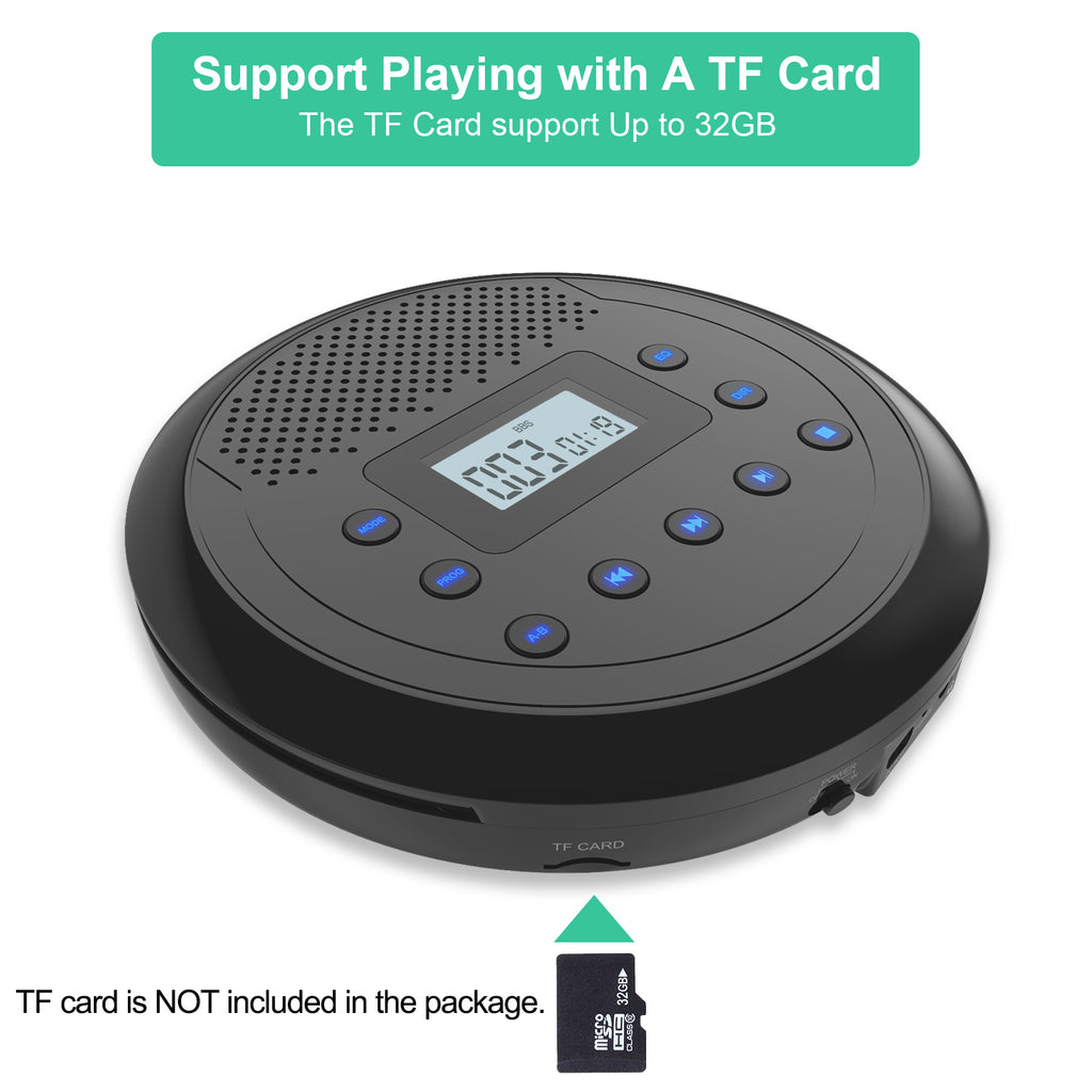 CD Player Portable, MONODEAL MD-109 Rechargeable Portable CD Player wi ...