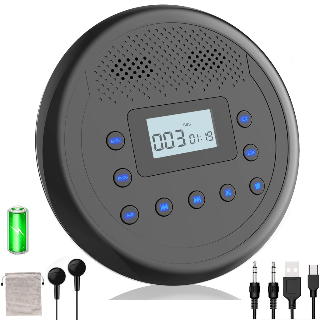 CD Player Portable, MONODEAL MD-109 Rechargeable Portable CD Player wi ...